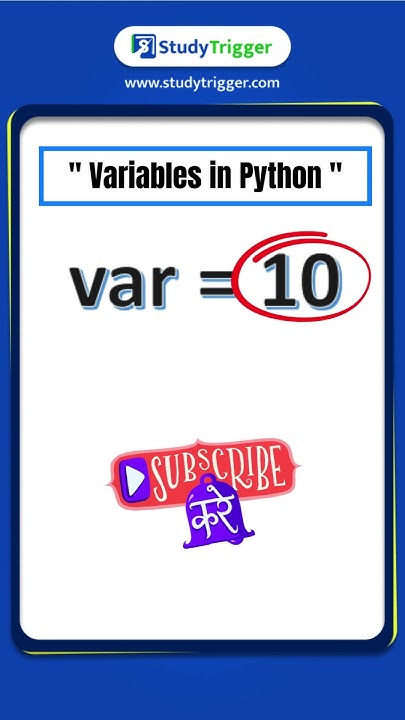 "Python Fundamentals: Understanding Variables | StudyTrigger.com Short #coding #viral # ...