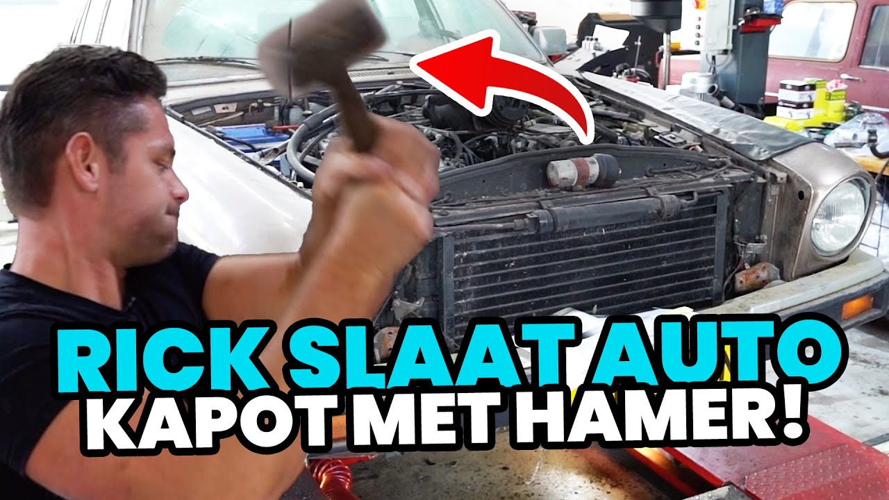 Rick is boos en slaat auto kapot met hamer !! - YouTube