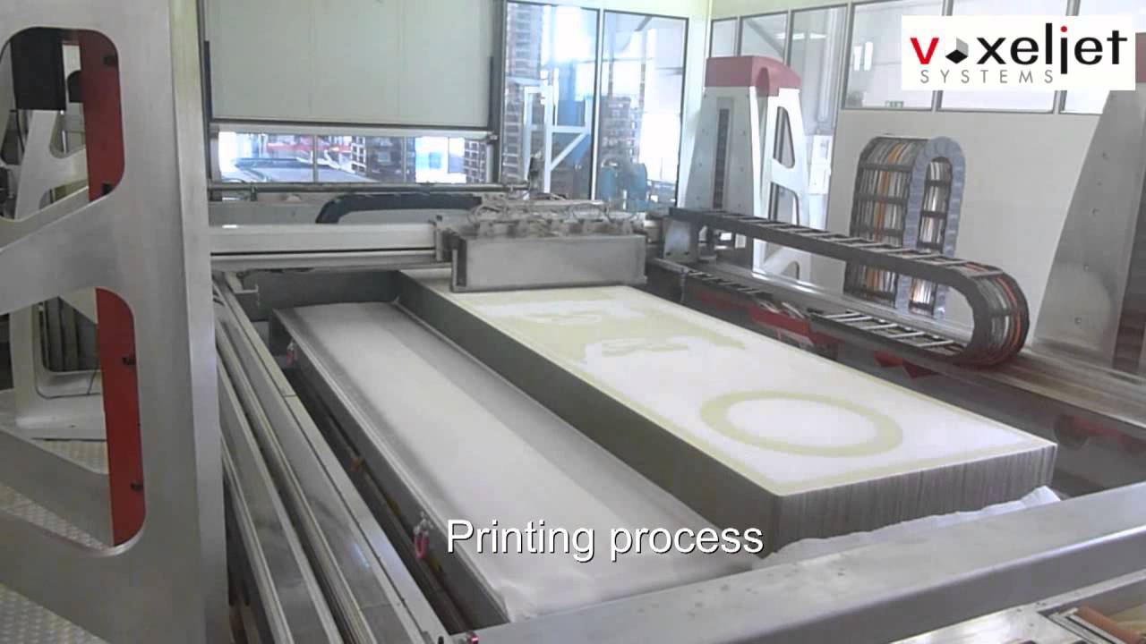 voxeljet VX4000 Sand 3D printer - YouTube