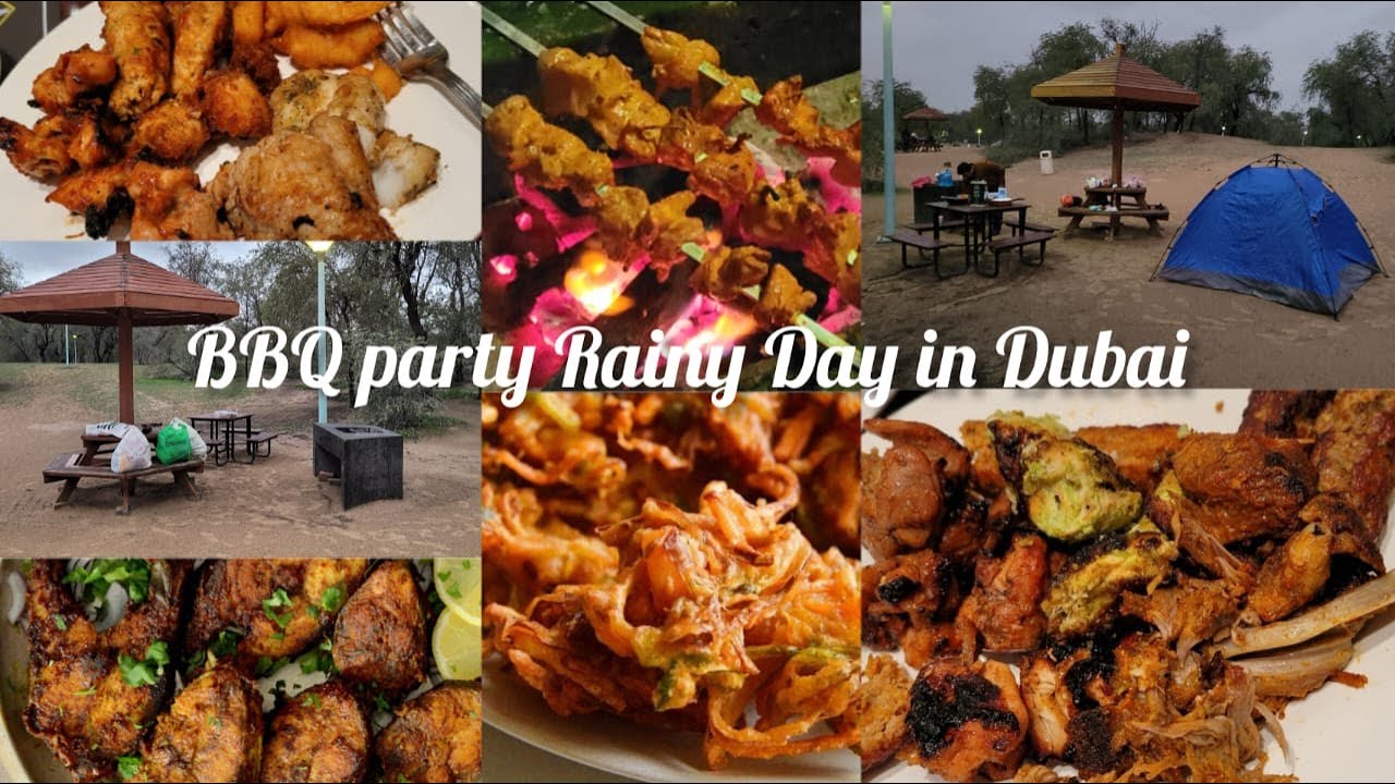 Camping in Heavy Rain || Picnic in Rainy Day || Rian in Dubai ...