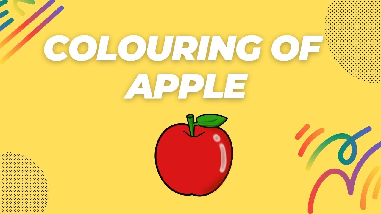 Colouring of apple| how to colour apple 🍎 | apple kaise colour kare ...