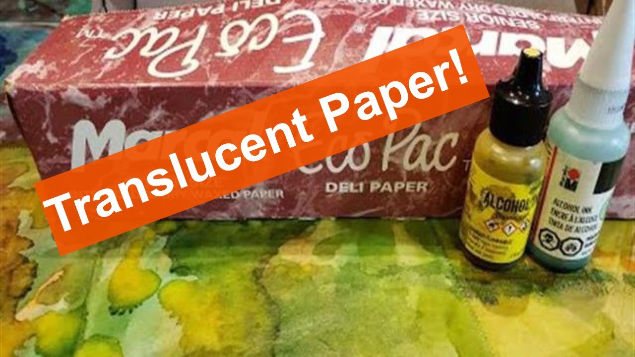 Alcohol Ink on Deli Paper Makes Beautiful Translucent Pages - YouTube