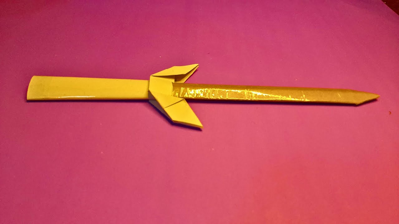 Easy Origami Tutorial for a Stunning Paper Sword ( The King Paper Sword ...