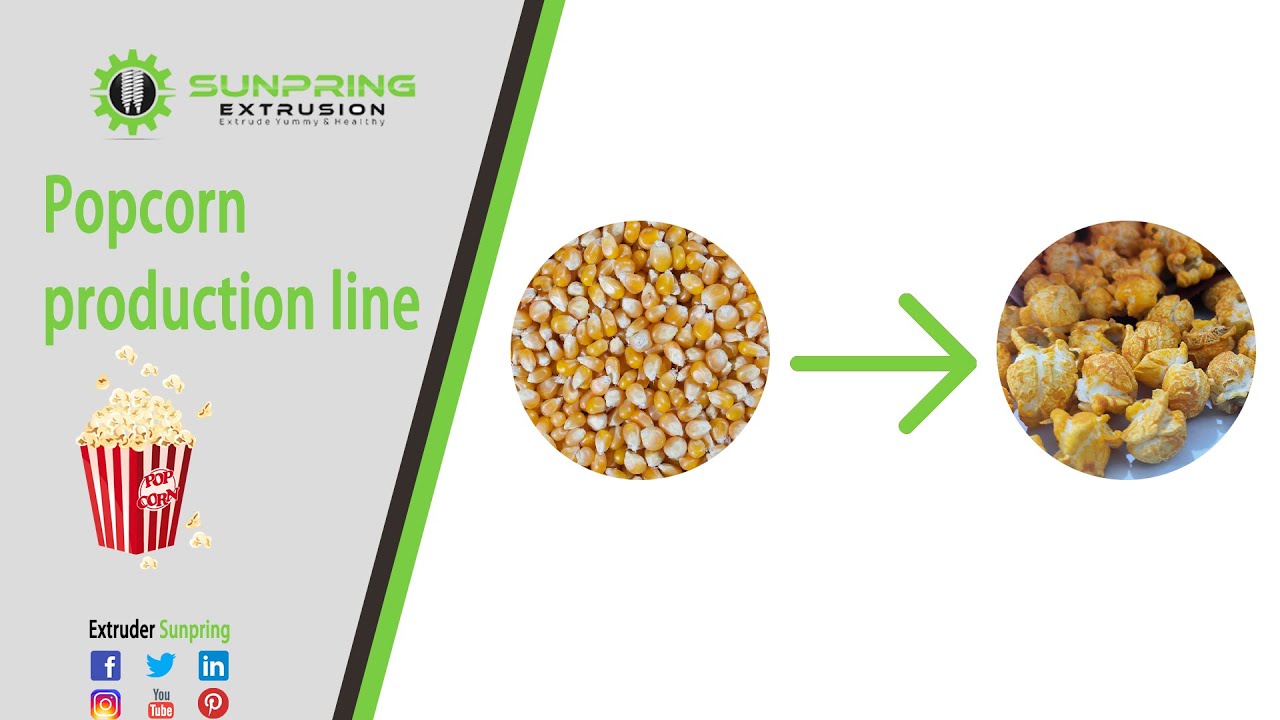Popcorn production line/Snack food production line🍿🍿 - YouTube
