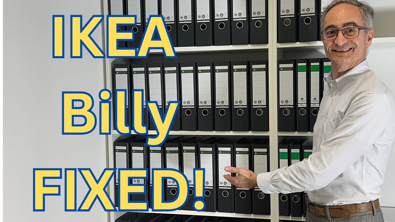 IKEA Billy filing cabinet fixed shelf hack (five rows of LEITZ® Folders ...