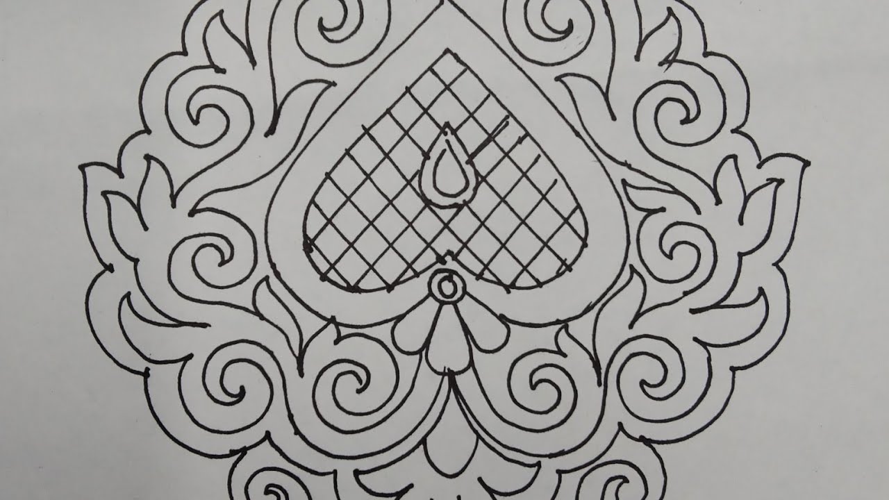 ||How to make small butta design||small saree butta sketch||🖊️🖊️ - YouTube