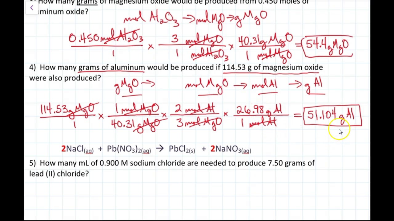 Stoichiometry Intro - Honors - YouTube