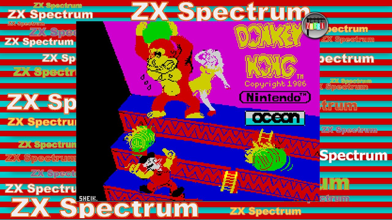Прохождение игры Donkey Kong 1986 - zx spectrum игры платформеры - YouTube