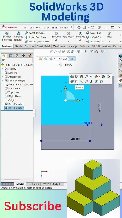 SOLIDWORKS 3D Modeling Tutorial #solidworkstutorial #solidworks #solidworksforengineers #cadcam ...