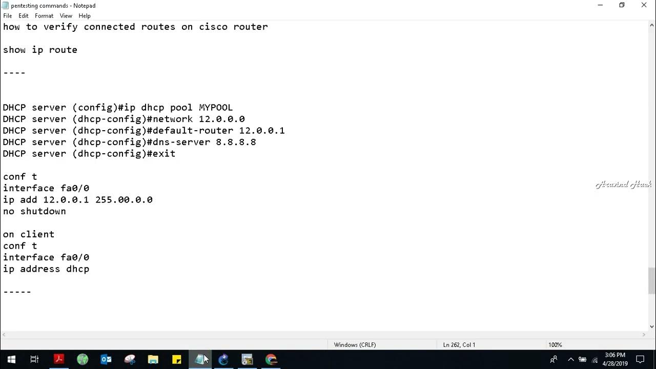 How to Configure DHCP on Cisco IOS Devices Router - YouTube
