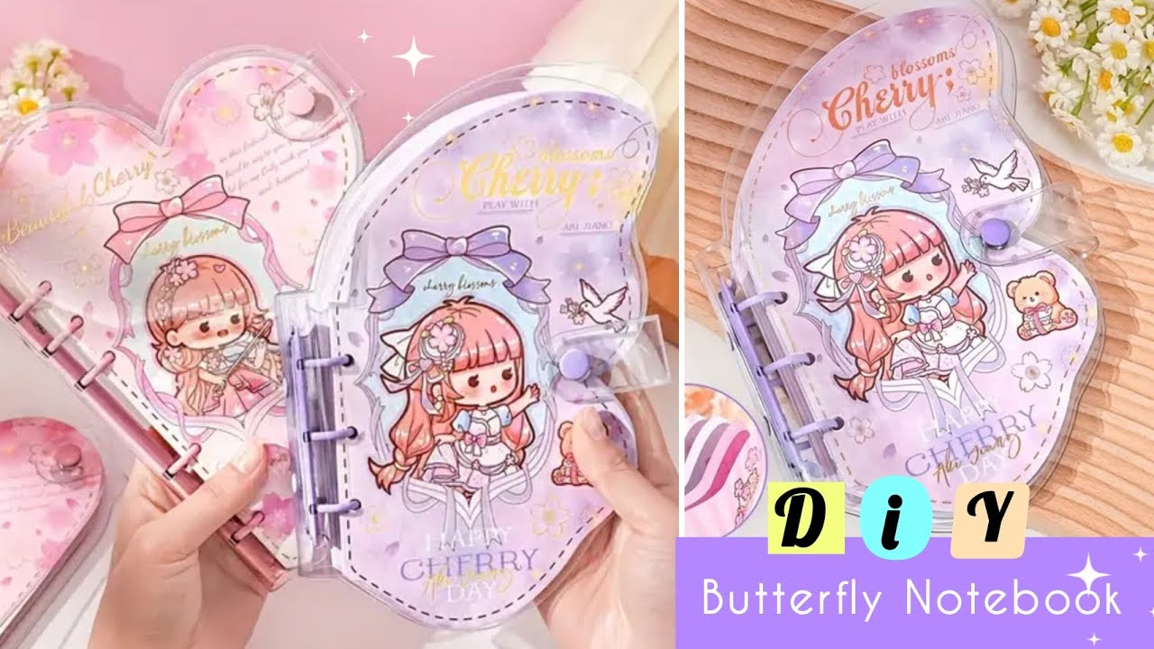 DIY Kawaii Butterfly Notebook / Easy paper craft / how to make cute ...