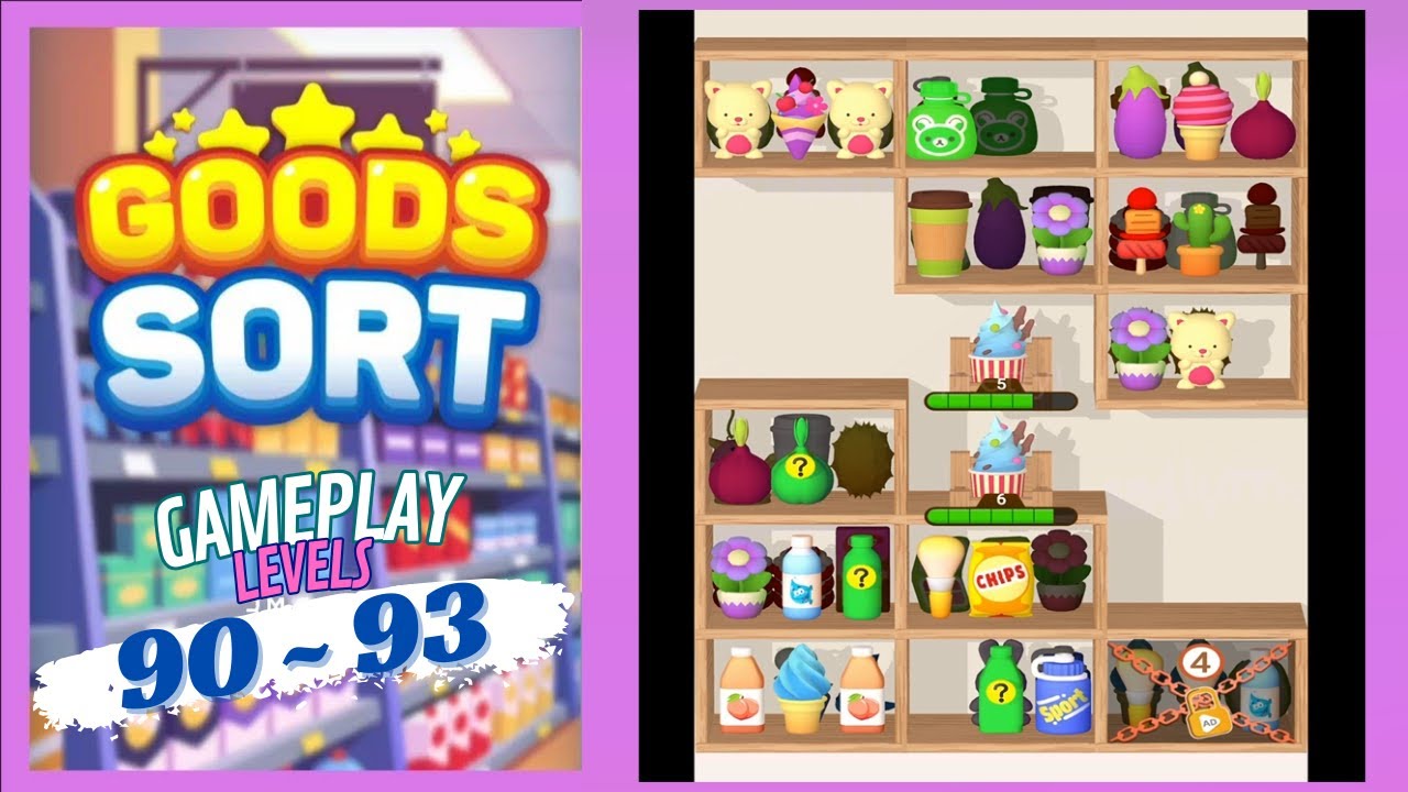 🏅 Goods Sort 🍒🥤🪆 LEVELS 90 ~ 93 🍄🧃🧸 GAMEPLAY 🎮 FULL GAME - YouTube