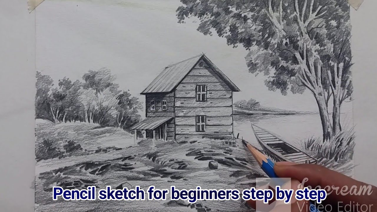 pencil sketch for beginners // pencil sketching tutorial for beginners ...