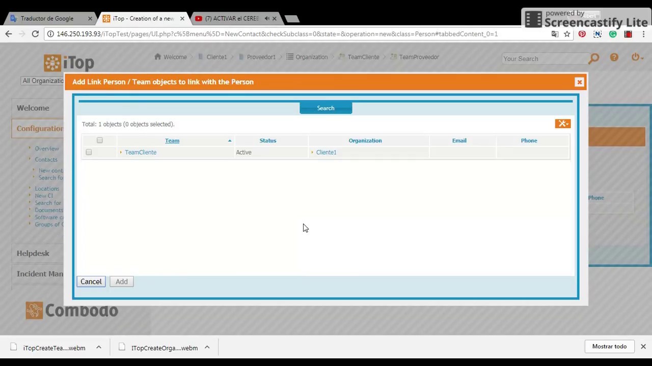 iTop Combodo Create Users 3 of 11 - YouTube