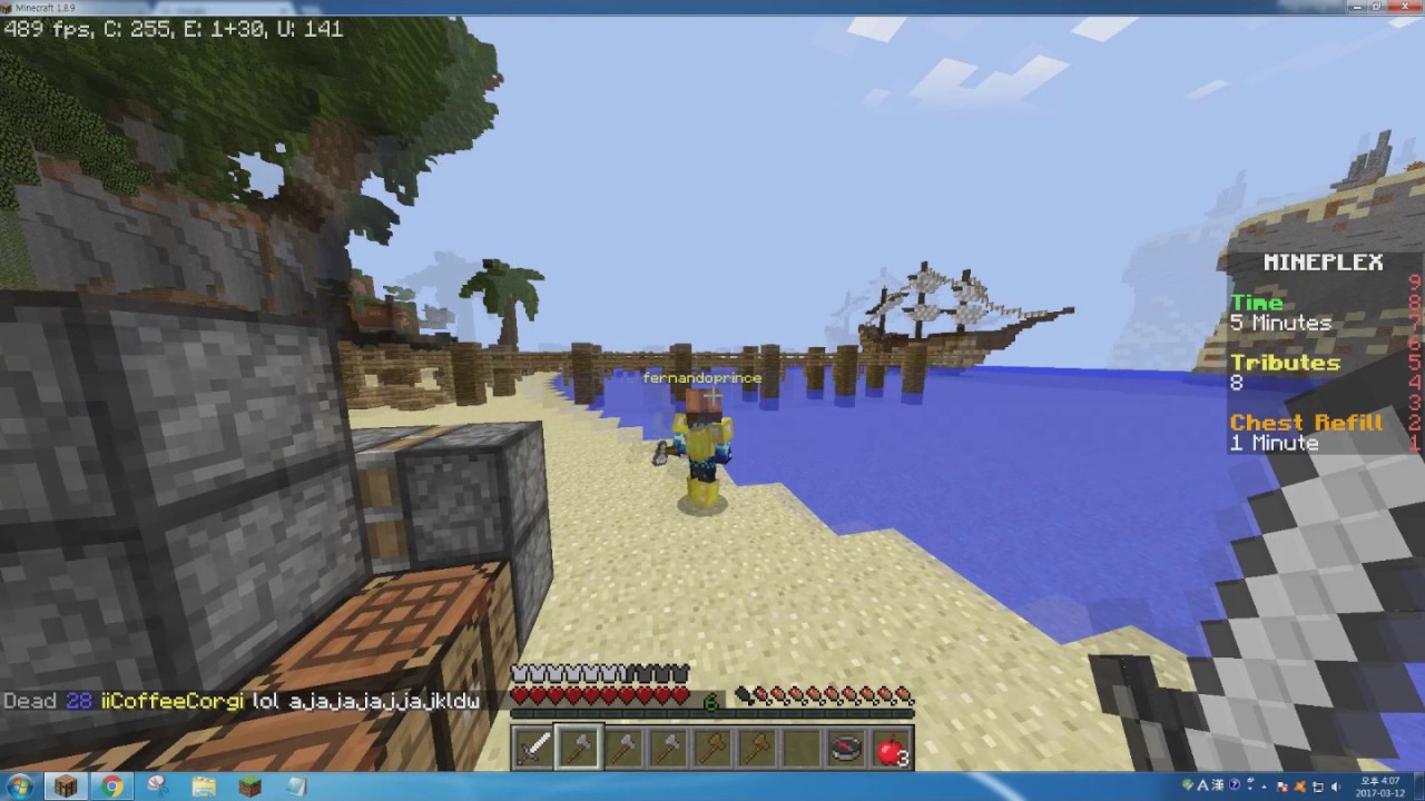 마인플렉스 서바이벌 게임 Axeman 킷 (Mineplex Survival games Axeman kit) - YouTube