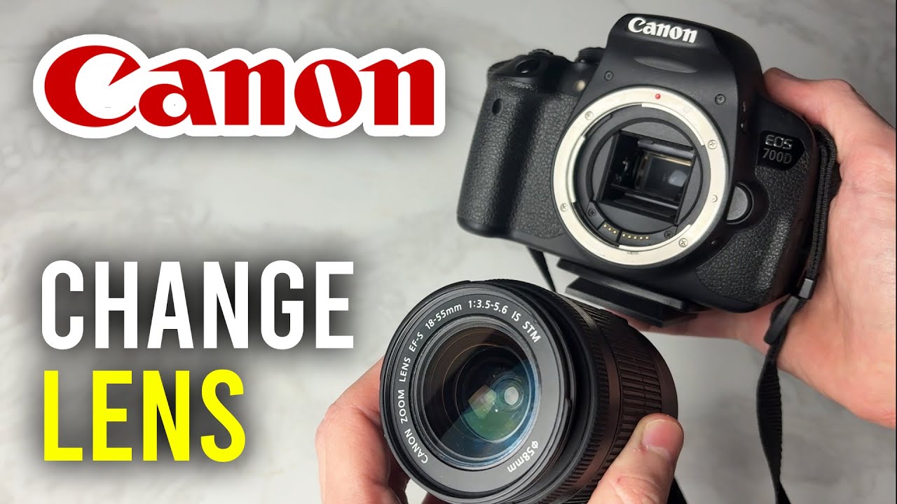 How To Change Lens On A Canon Camera - Full Guide - YouTube