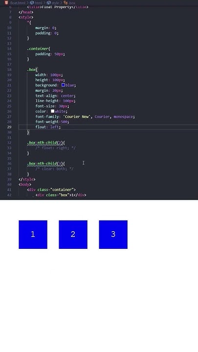 Css Float Property Shorts Coding Cssproperties Html Htmlcss Htmlcssjavascript Csstutorial