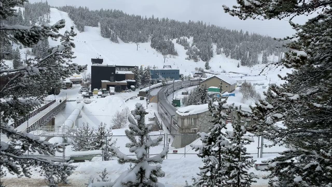 Amtrak #5 Westbound California Zephyr Exits Moffat Tunnel, Winter Park, CO. March 8, 2024 - YouTube