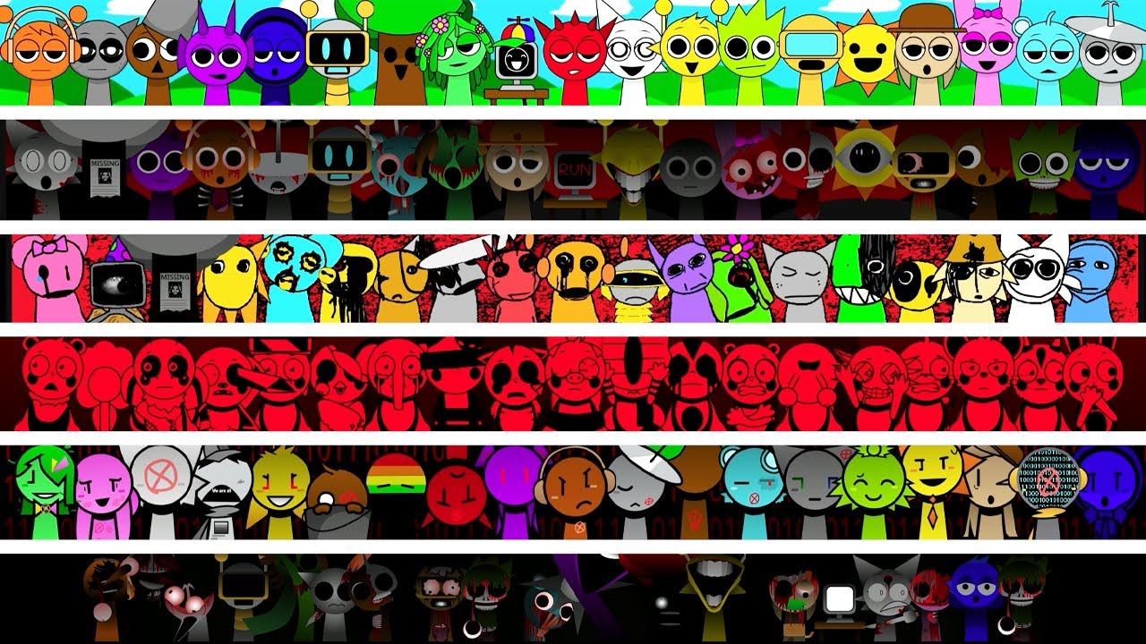 All Phases and Characters Together in Incredibox Sprunki: From Phase 1 ...