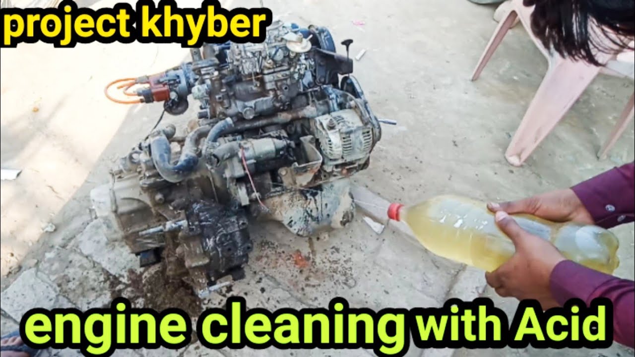 suzuki khyber engine cleaning with acid. - YouTube