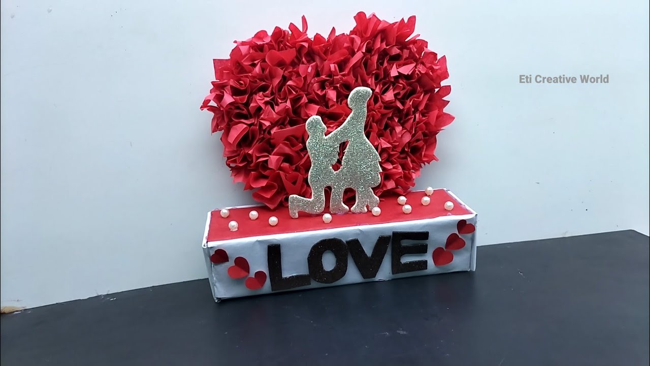 DIY Gifts ldeas || Boho DIY Paper Heart Showpieces Making At Home ...