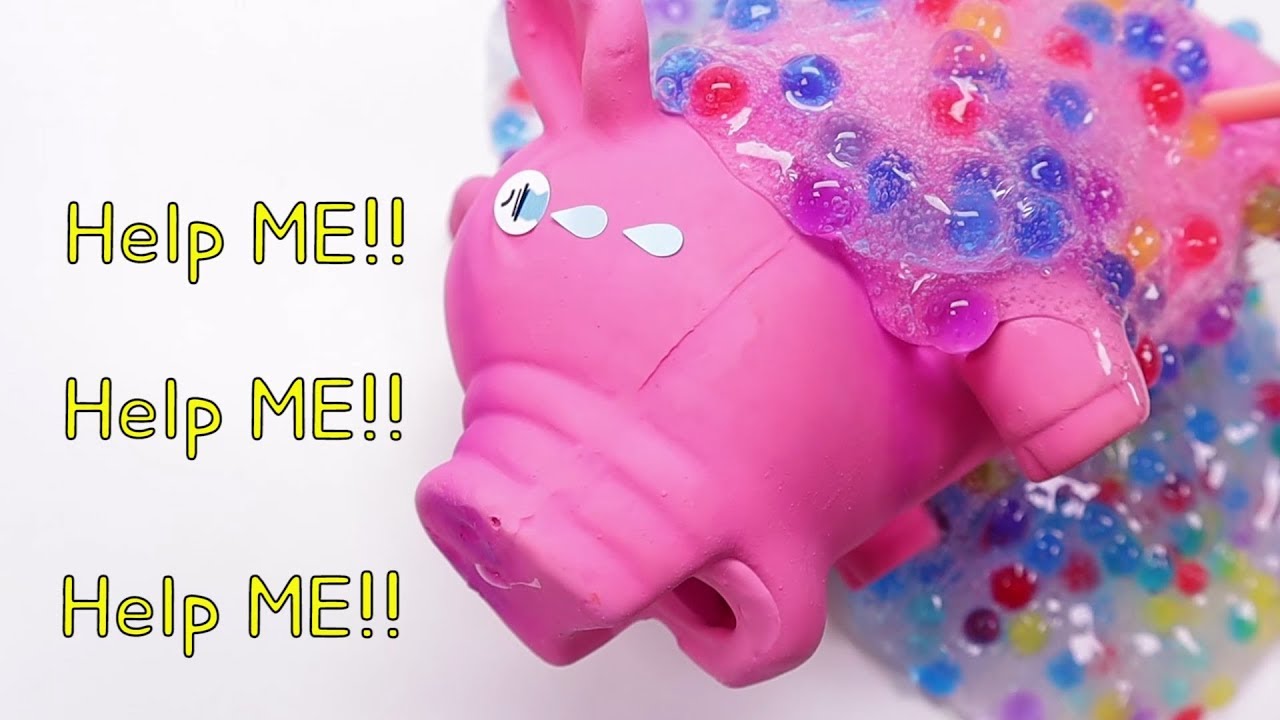 Making Pig Orbeez Slime DIY How To Make and nursery rhymes songs for ...
