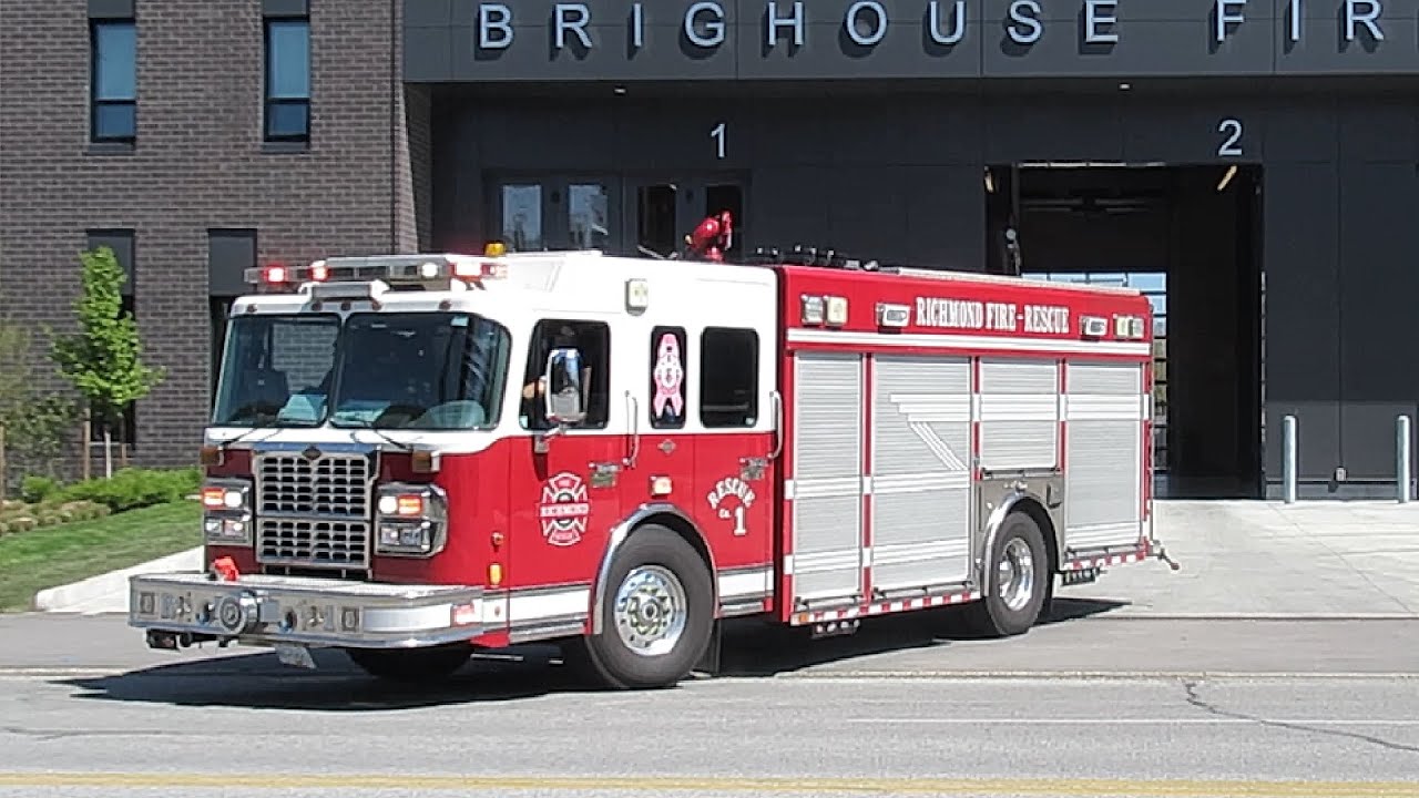 Richmond (BC) Fire Rescue-Engine Responding 列治文消防救助器材車緊急出動 - YouTube