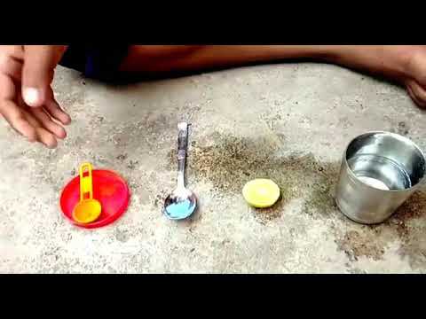 Experiment with detergent, lemon and turmeric powder - YouTube