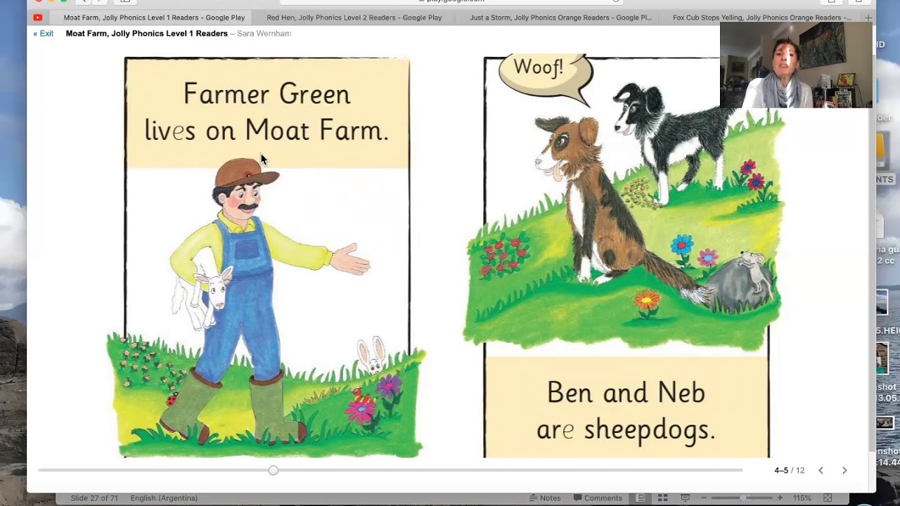 1 Reading MOAT FARM JOLLY PHONICS Red Level Readers - YouTube