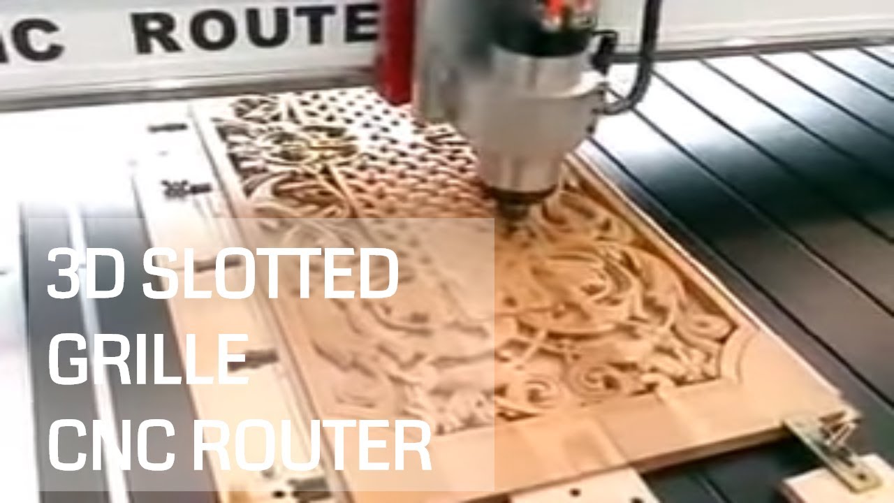 3D slotted grille on CNC milling machine CNC 1318 - YouTube