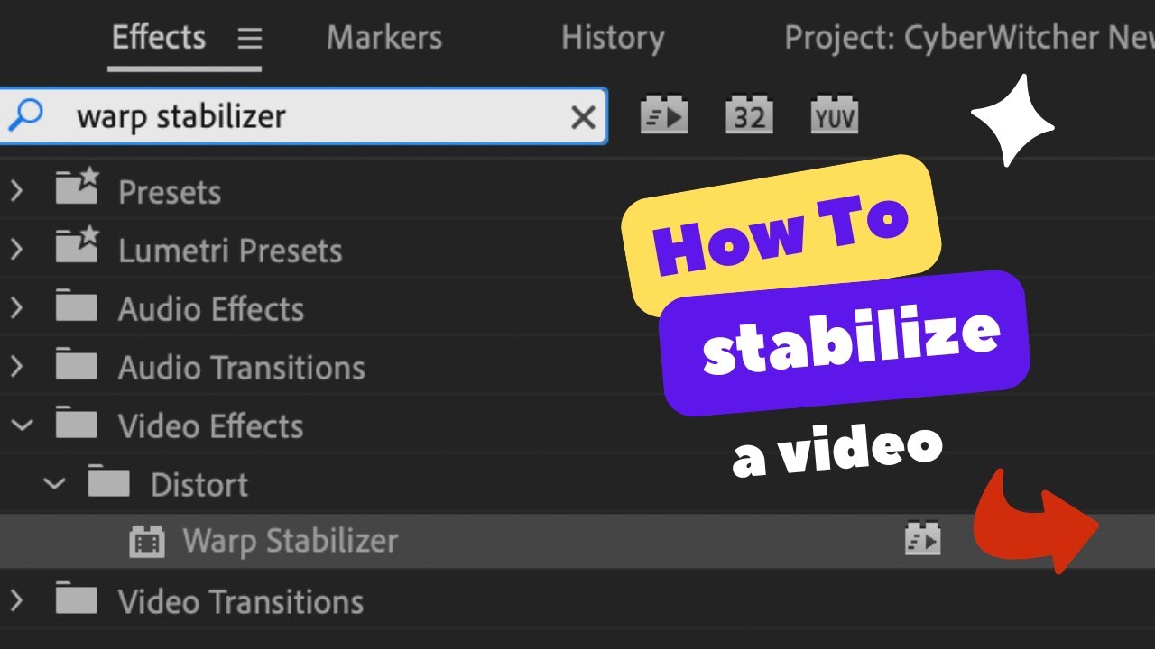 How To STABILIZE VIDEO In Premiere Pro - YouTube