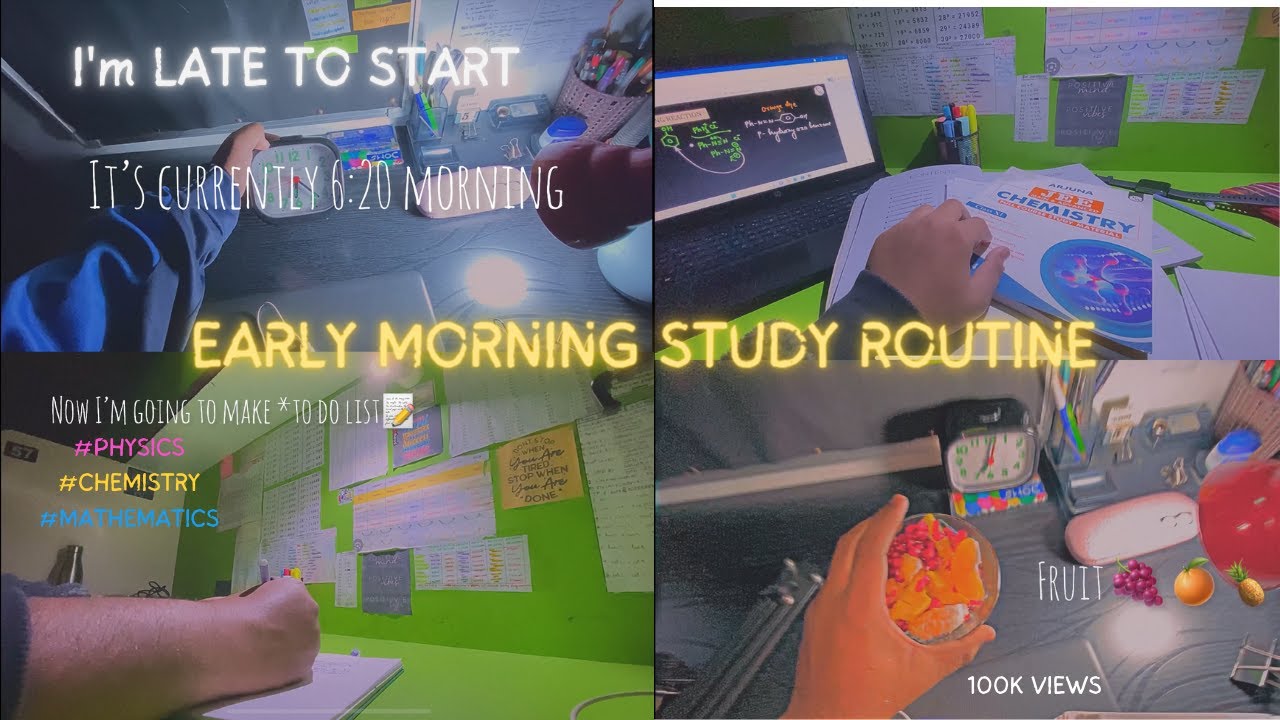 Early Morning Study Routine | JEE Aspirant | #studywithme #pw - YouTube