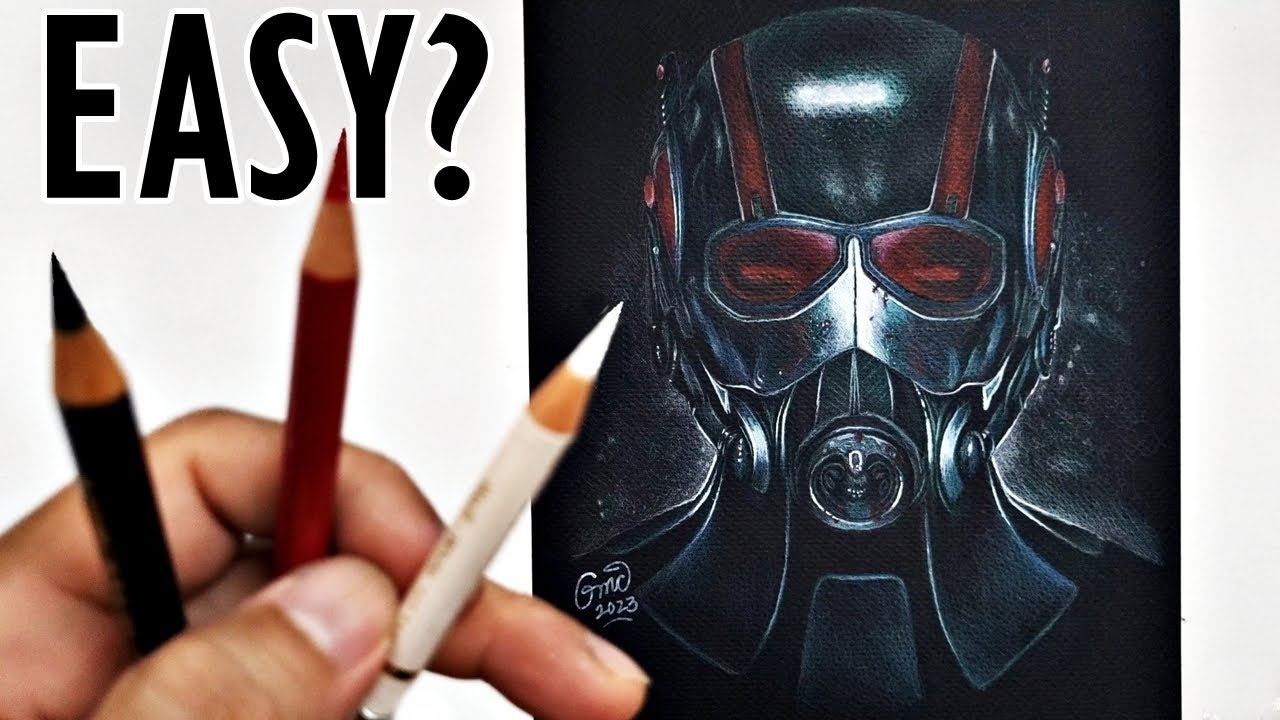 Trying Colored Pencil on BLACK Paper! Realistic Drawing Tutorial - YouTube