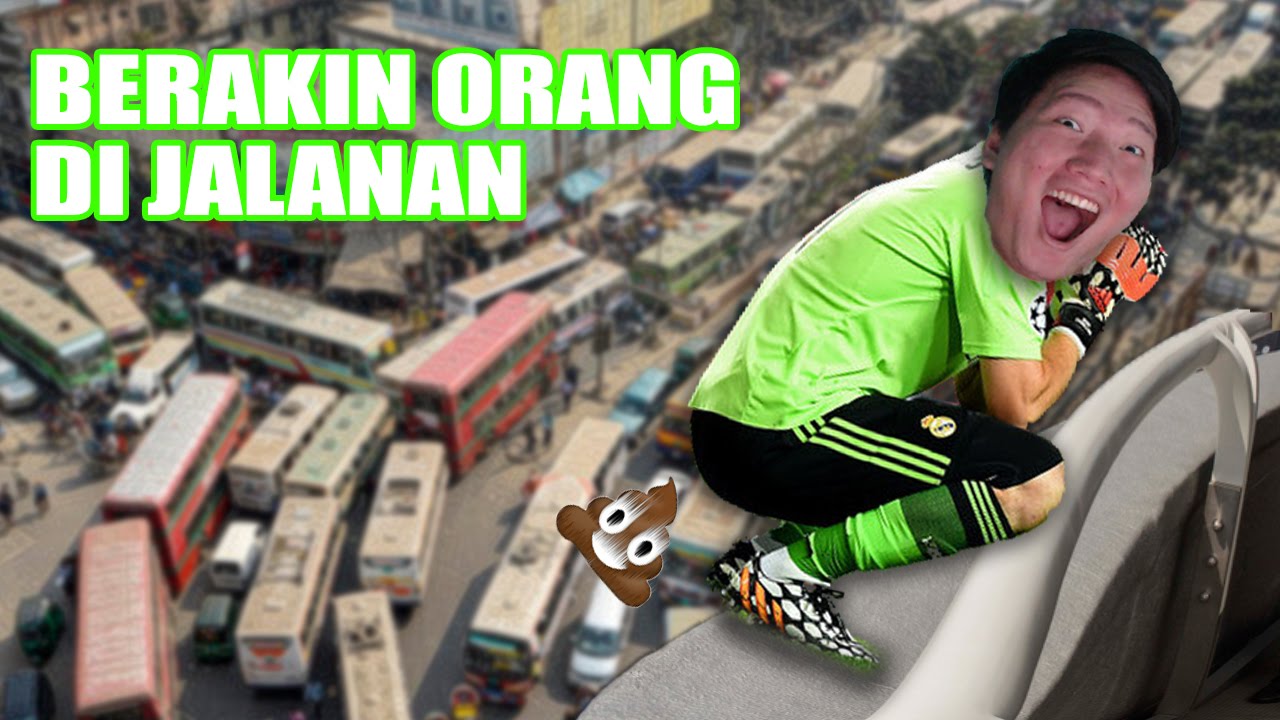 LEMPAR TAI KE ORANG-ORANG !! - YouTube