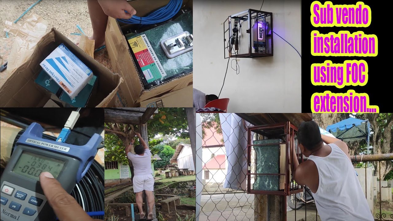 Sub Vendo Piso Wifi installation using Fiber wire or FOC PART 2 - YouTube