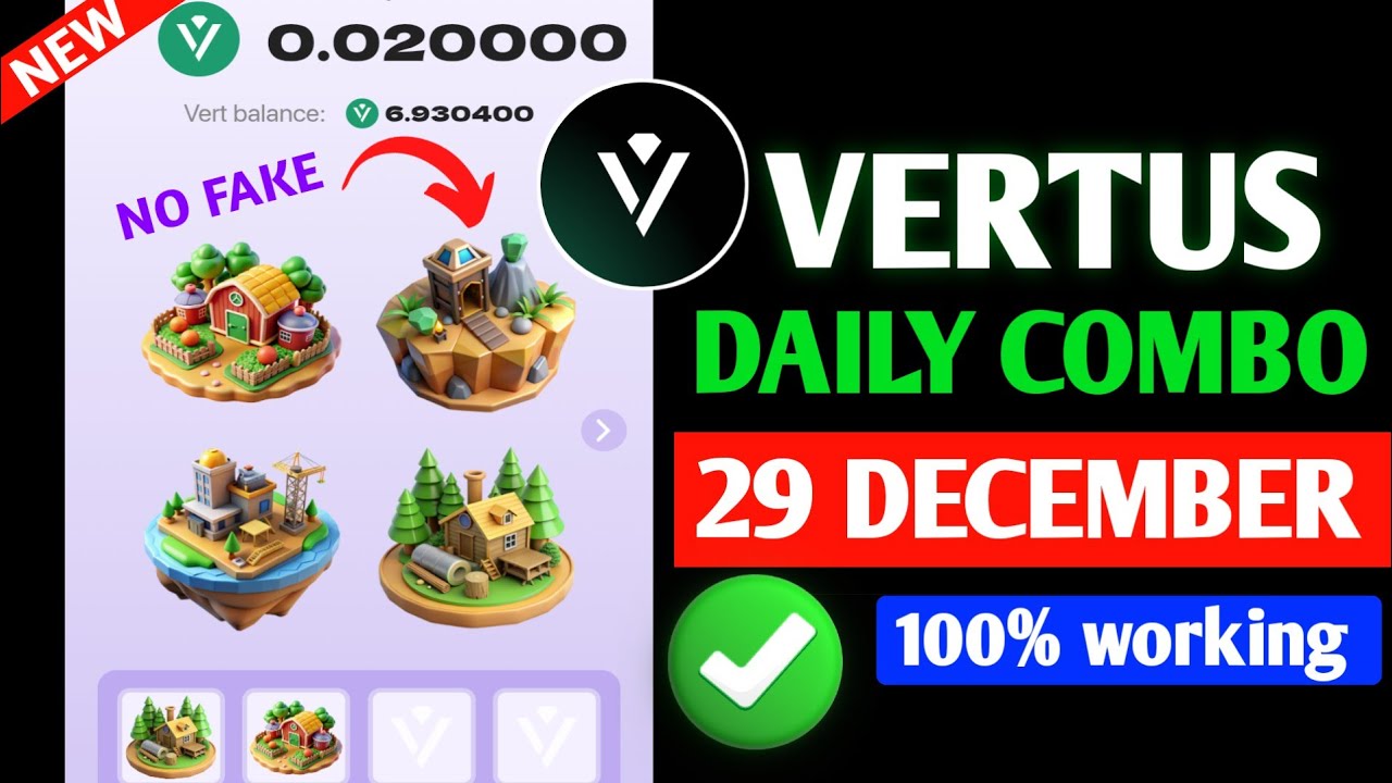Vertus Combo 29 December | Vertus Daily Combo | Vertus today Combo | 29 ...