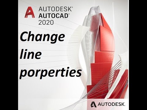change line properties in Autocad 2020 - YouTube