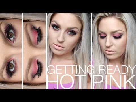 Chit Chat Getting Ready ♡ Hot Pink Eyes, MAC Tutorial