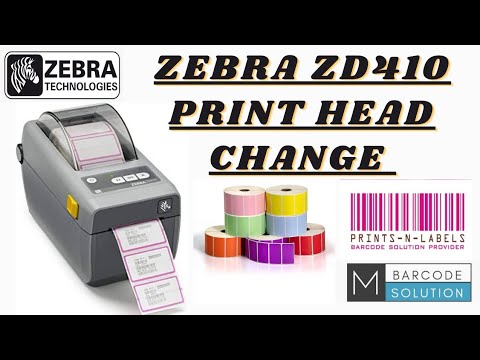 Zebra zd410 print head change// - YouTube
