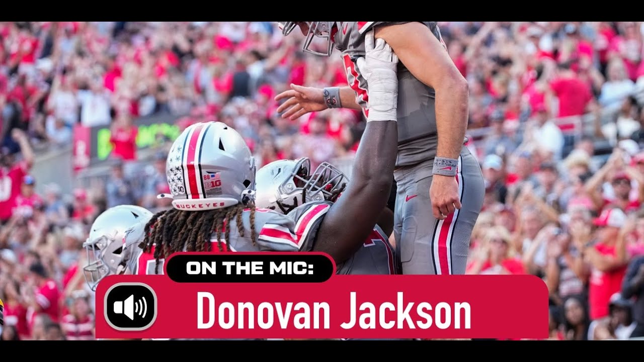 Ohio State's Donovan Jackson discusses the rushing success against Iowa ...