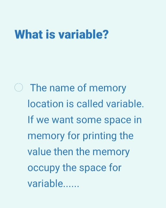 What Is Variable In C Programming Variable Shorts Cprogramming Youtube