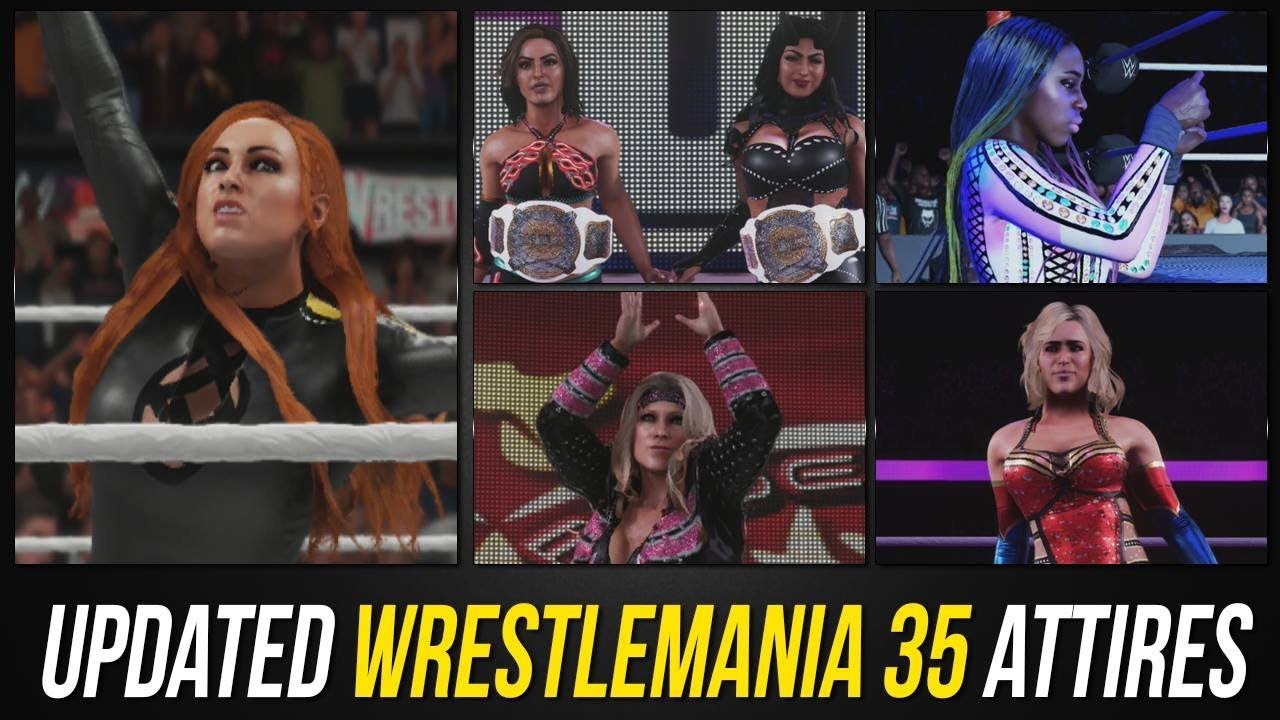 19 AWESOME Updated WrestleMania 35 Attires #WWE2K19 #WWE #WM35 - YouTube