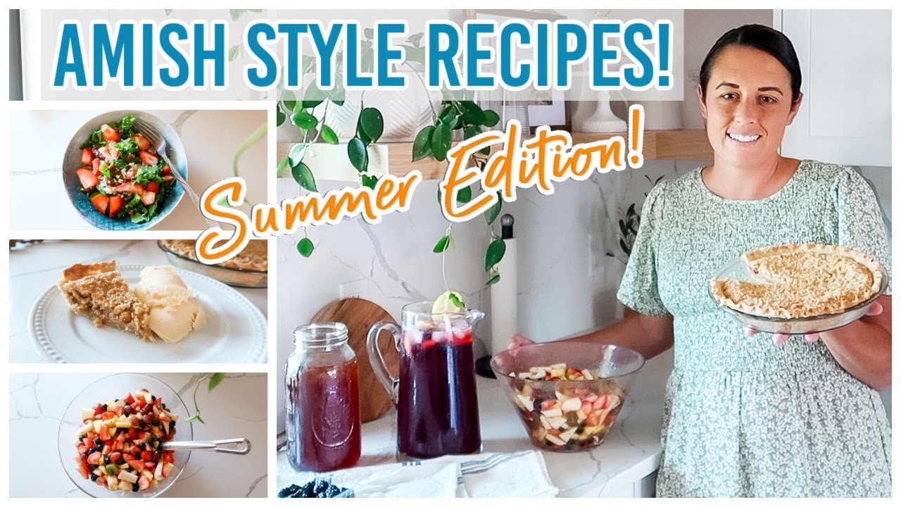 Amish/Mennonite Style Cooking | Summer Salads & Rhubarb Pie | Lynette ...