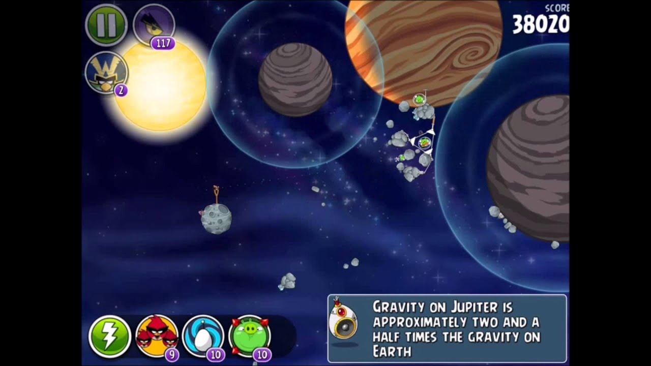 Angry Birds Space - Solar System. Level 10-7 Jupiter. 3 stars - YouTube