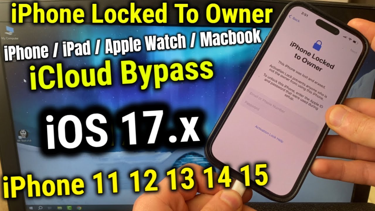 iCloud Unlock iPhone Locked To Owner Bypass iOS 17 iPhone 15 14 13 12 ...