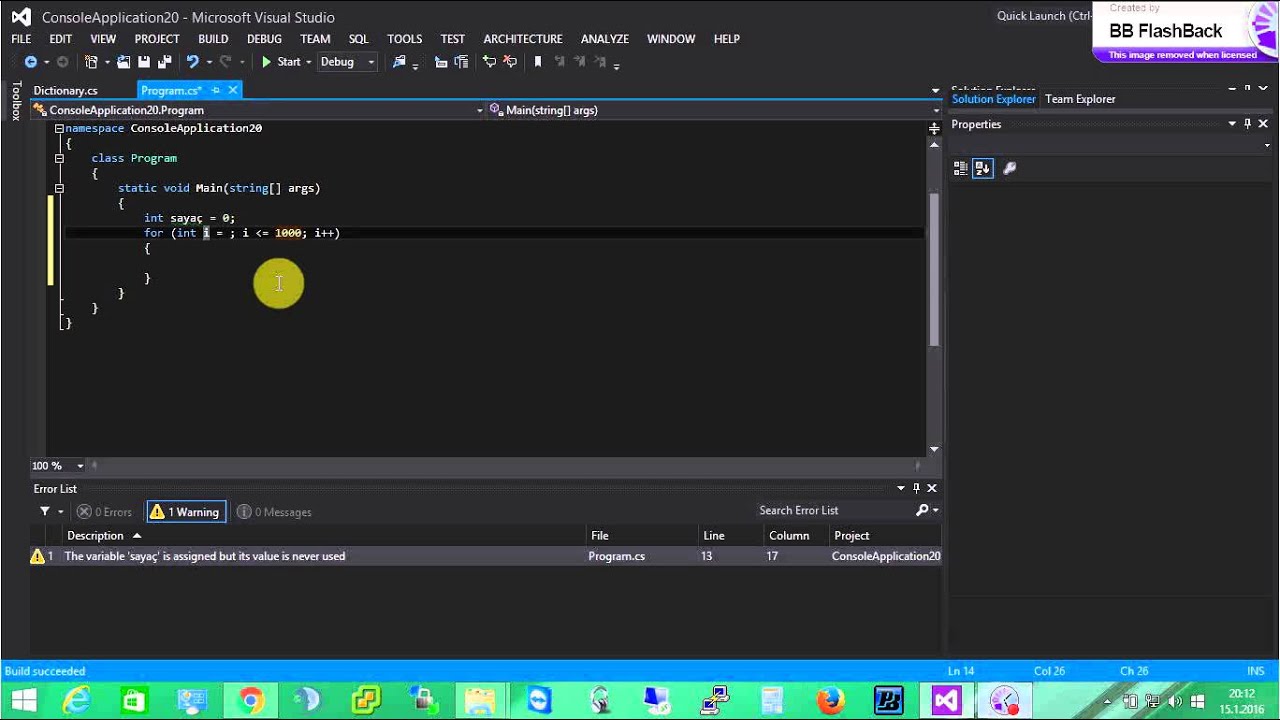 C# 1den 1000 Tüm Sayıları Toplama (For Döngüsü Örneği) - YouTube