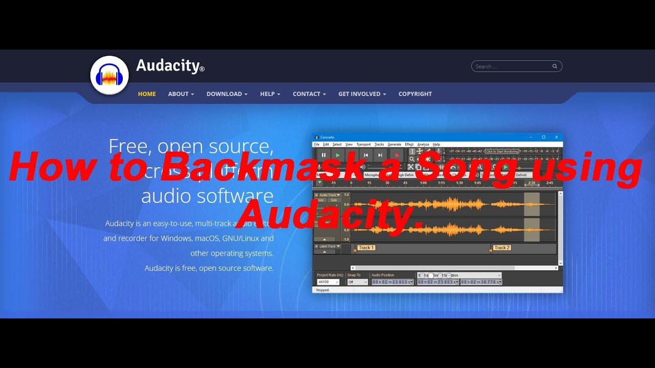 How to Backmask a Song using Audacity. - YouTube