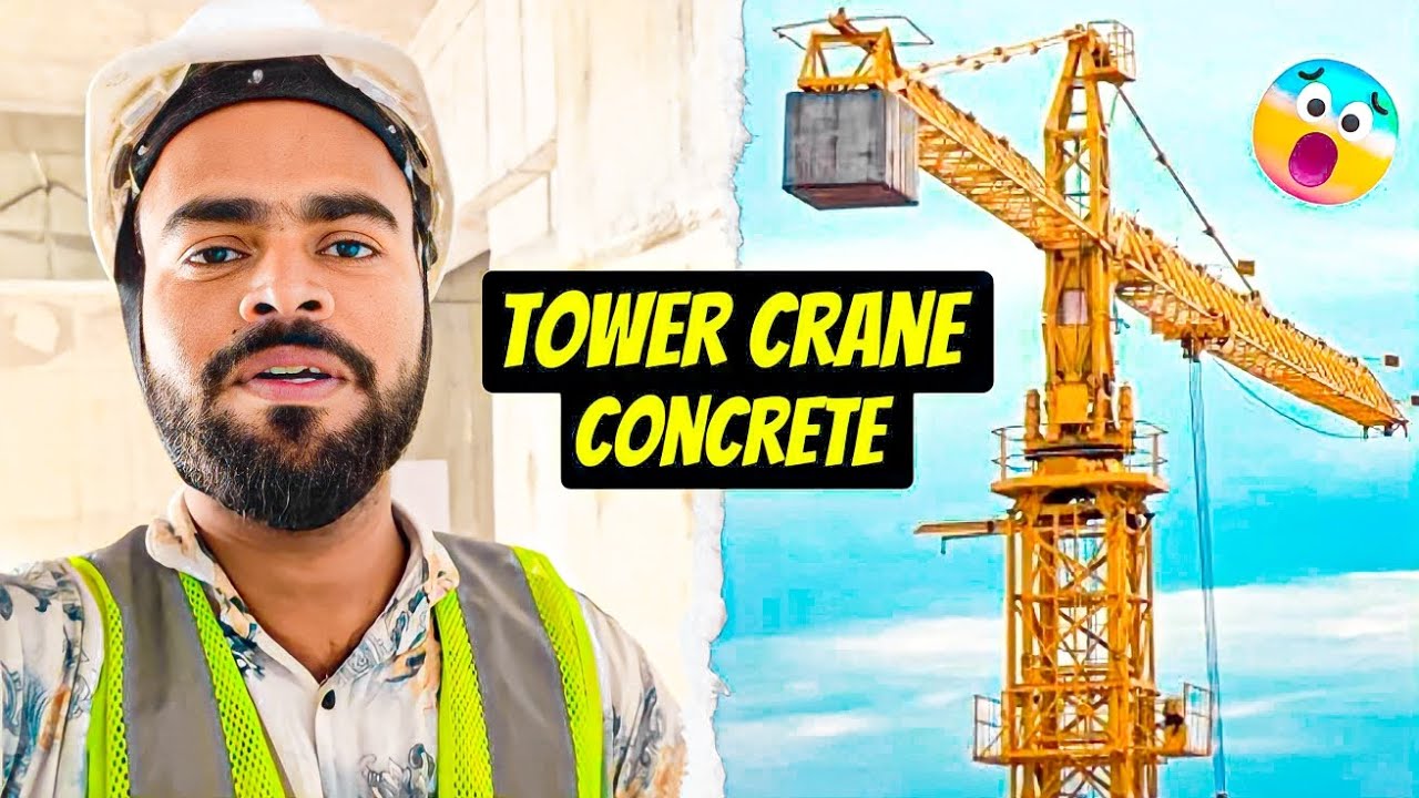Aaj hai pure din concrete guys | Ace tower crane | crane in Mumbai | Tower Crane Operator - YouTube