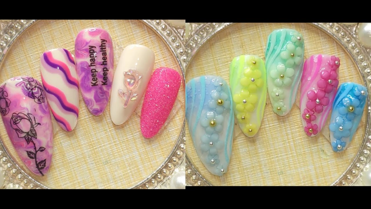 oddly satisfying nail art design idea 2025 | cute and creative nail art ...
