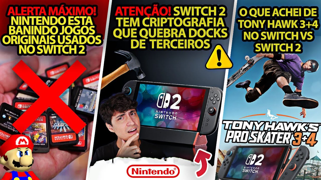 ALERTA MÁXIMO: Nintendo está BANINDO jogos ORIGINAIS USADOS no Switch 2 ...